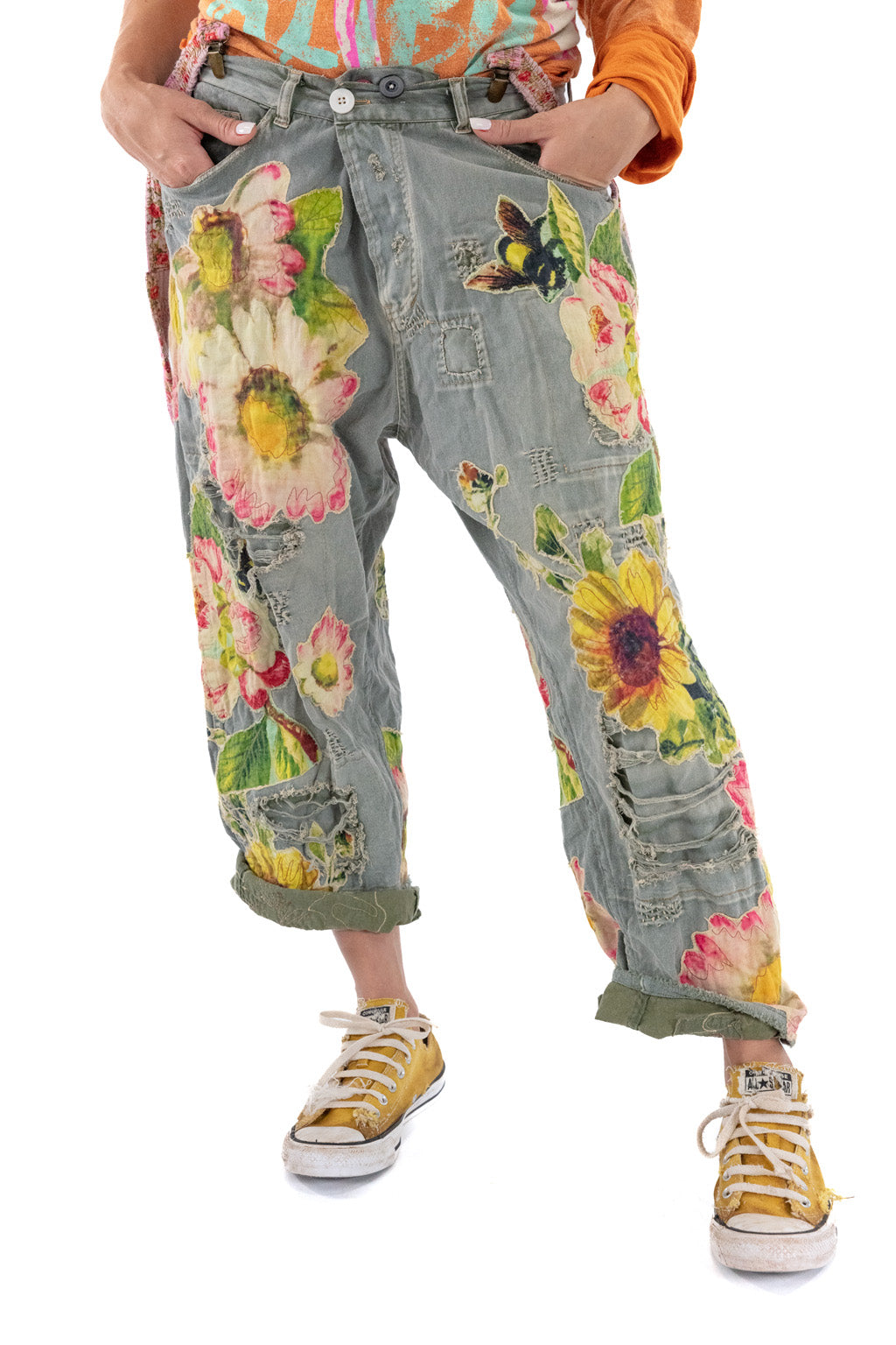 MINERS PANTS WITH SUNFLOWERS-ASHBURY PEACE | Kingfisher Road | Online ...