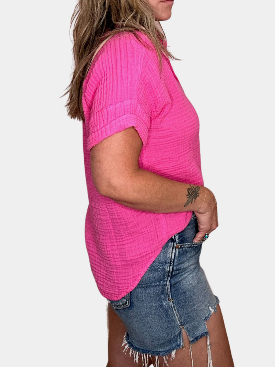 GIGI POPOVER TOP - AZALEA – Kingfisher Road